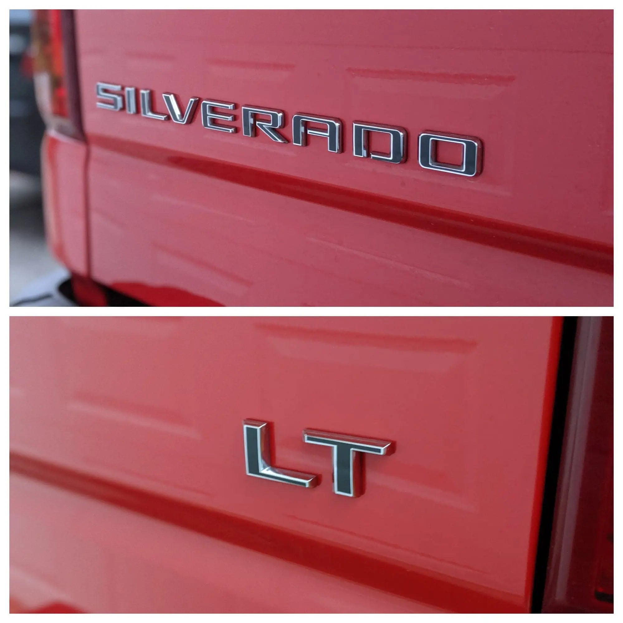 2019+ (4th Gen) Chevrolet Silverado - Rear Silverado and LT Emblem Ove ...